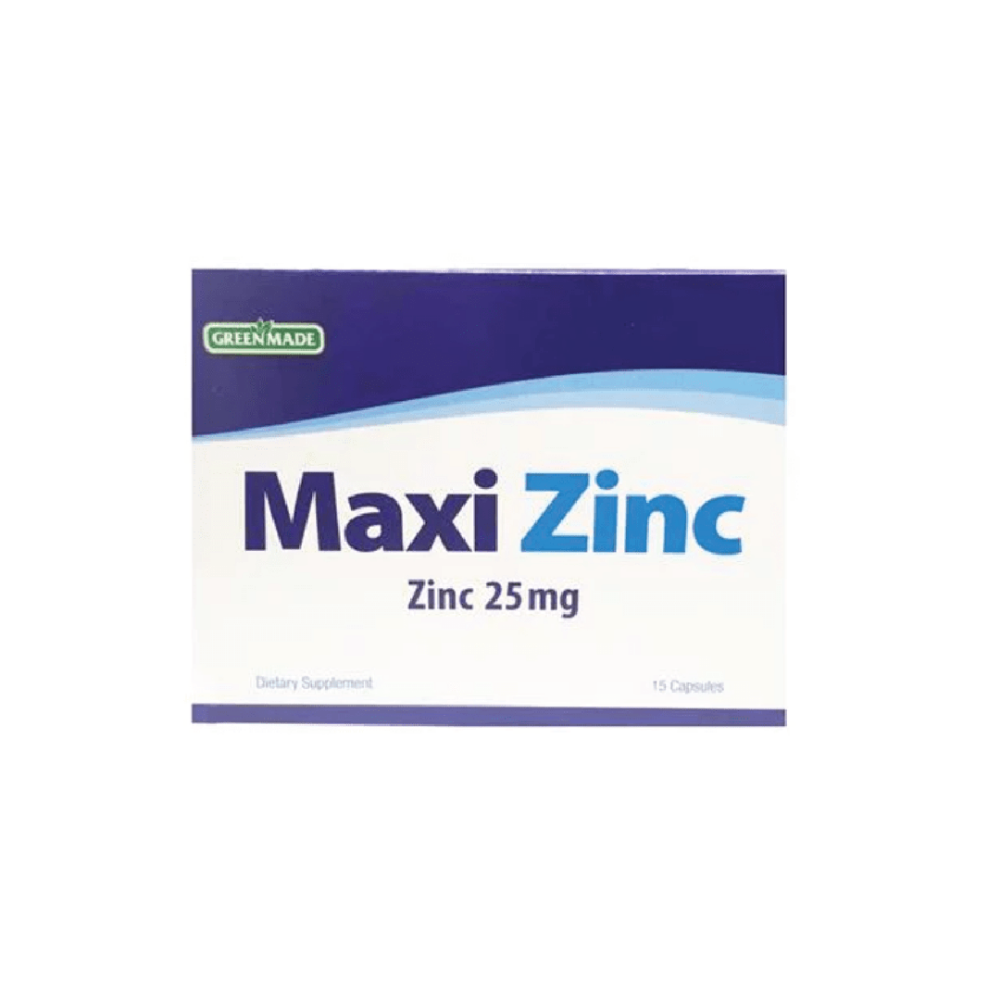 Green Made Maxi Zinc 25 mg - 15 Capsules | GLOW55