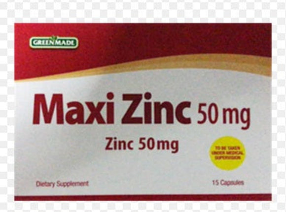 Green Made Maxi Zinc 50 mg - 15 Capsules | GLOW55