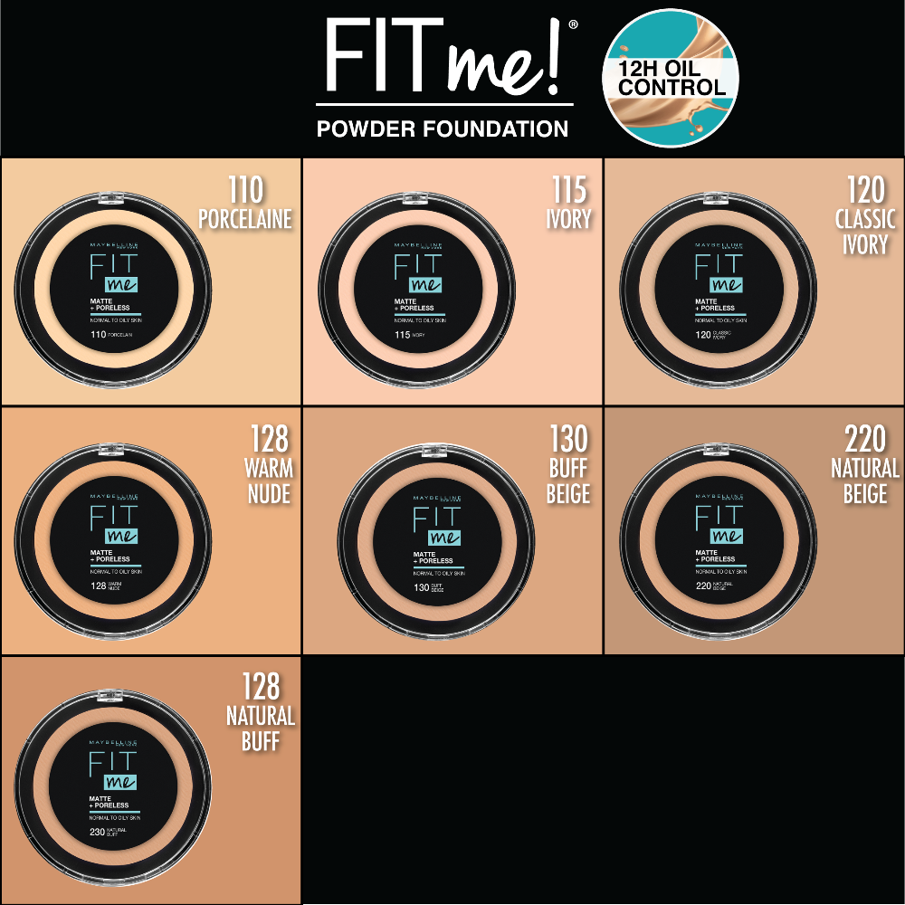 Maybelline Fit Me Matte And Poreless Powder | GLOW55