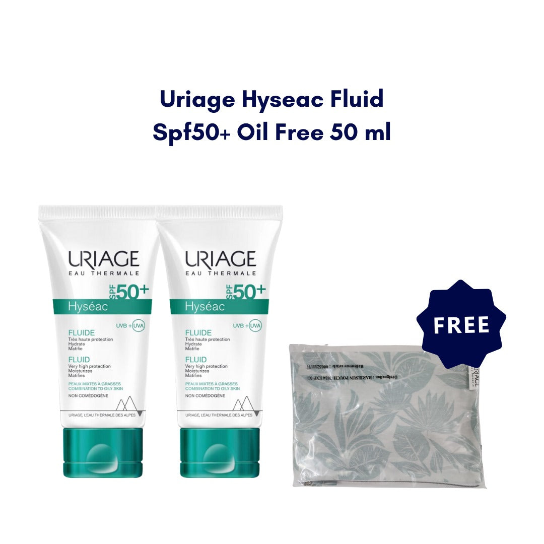 Uriage Hyseac Fluid SPF 50 Dual Kit | GLOW55