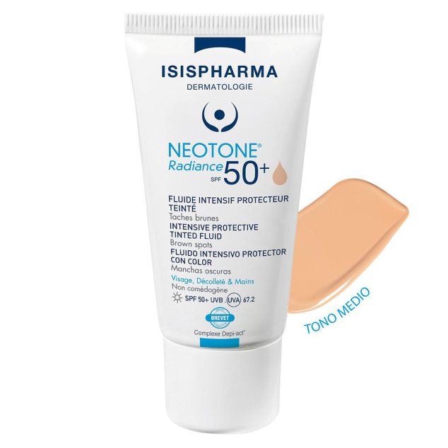 Isispharma Neotone Radiance SPF 50+ Fluid Intensive Tinted Medium - 30 ...
