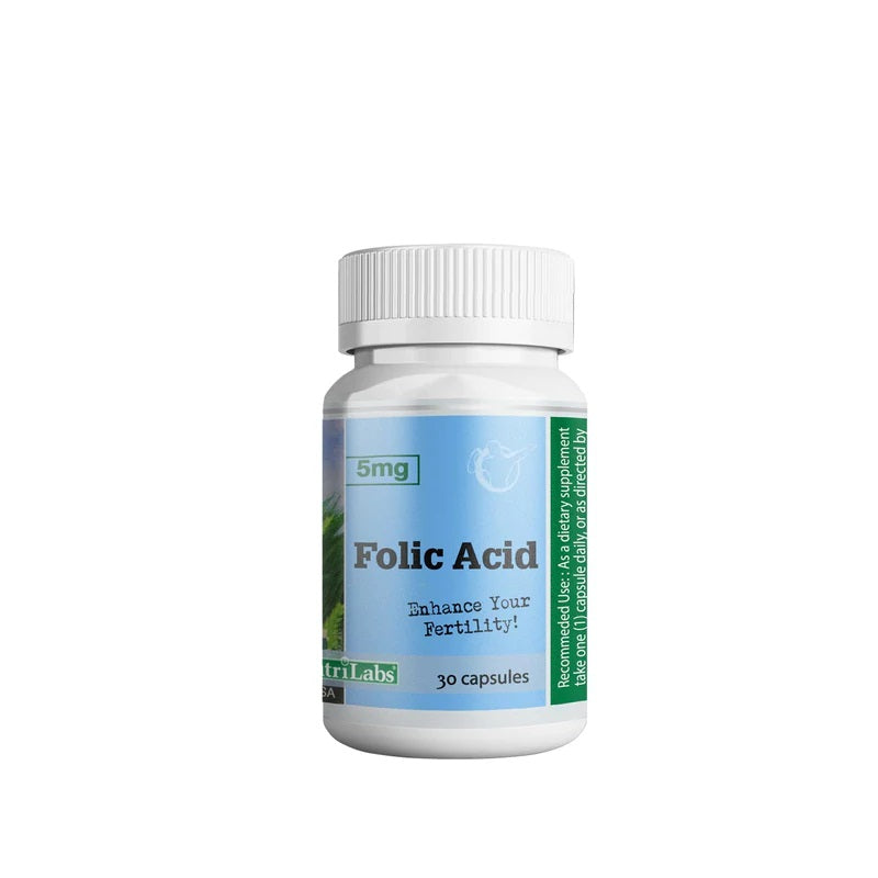 Nutrilabs Folic Acid 5MG 30 Capsules | GLOW55