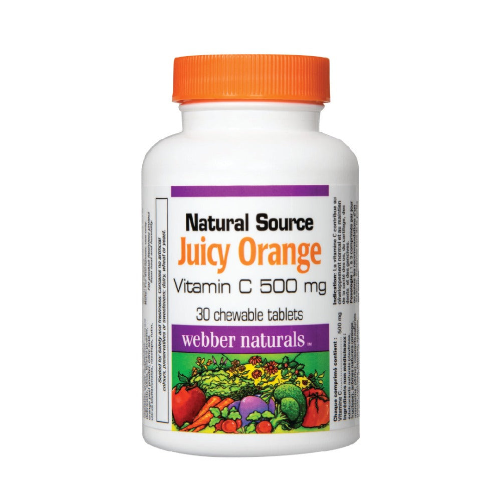 Webber Naturals® Vitamin C Juicy Orange 30 Chewable Tablets | GLOW55
